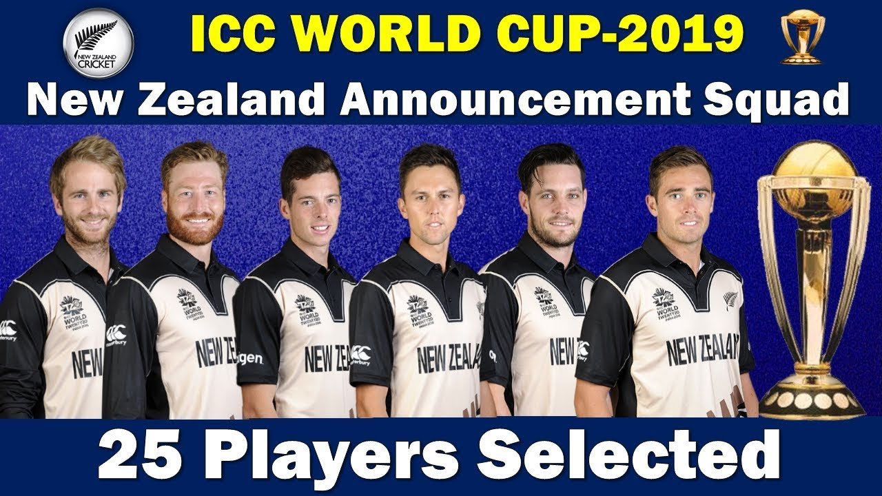 New Zealand ICC World Cup 2019 Squad - Latest World Events