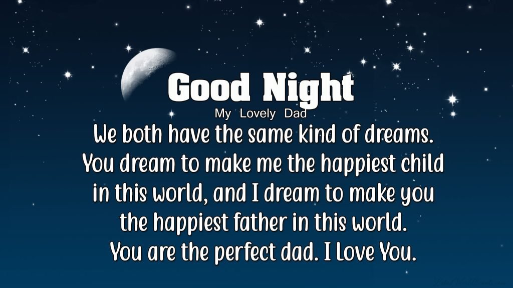 Good night wishes for father & Good night messages for dad