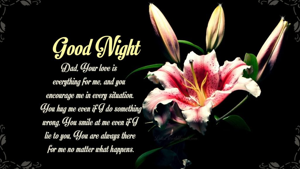 Good night wishes for father & Good night messages for dad