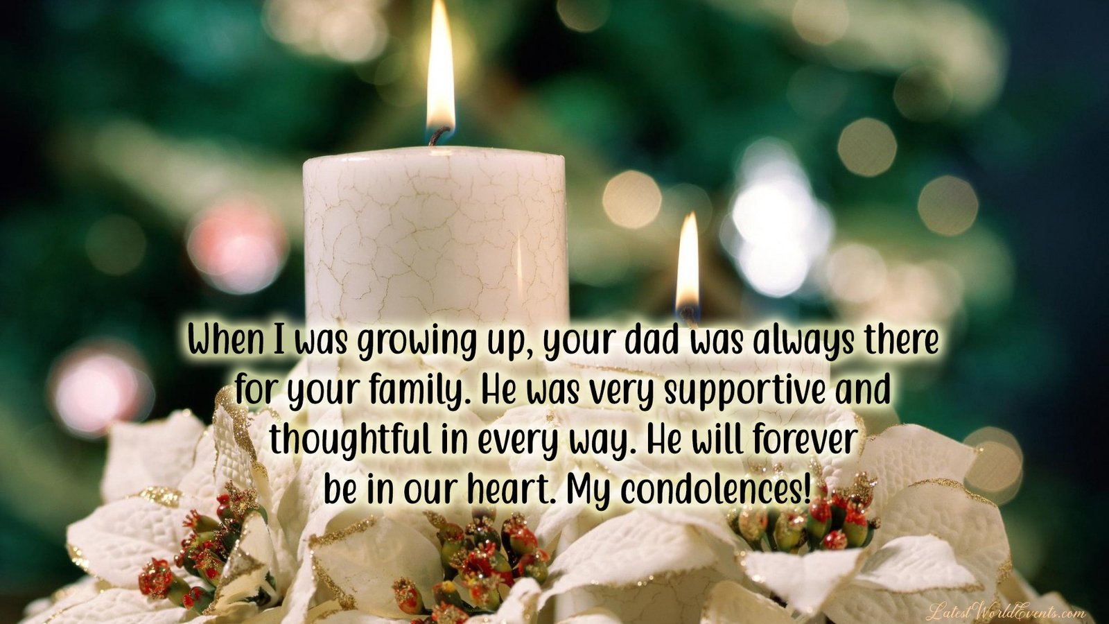Condolence message on death of father & Condolence messagea