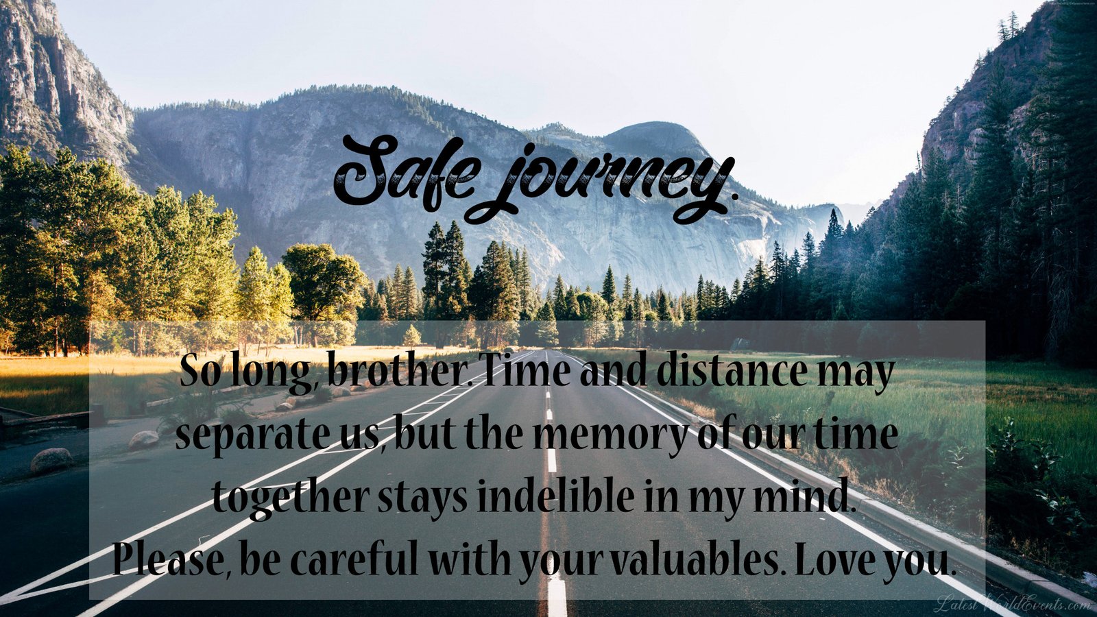 Have a Safe Happy Journey Wishes for Brother