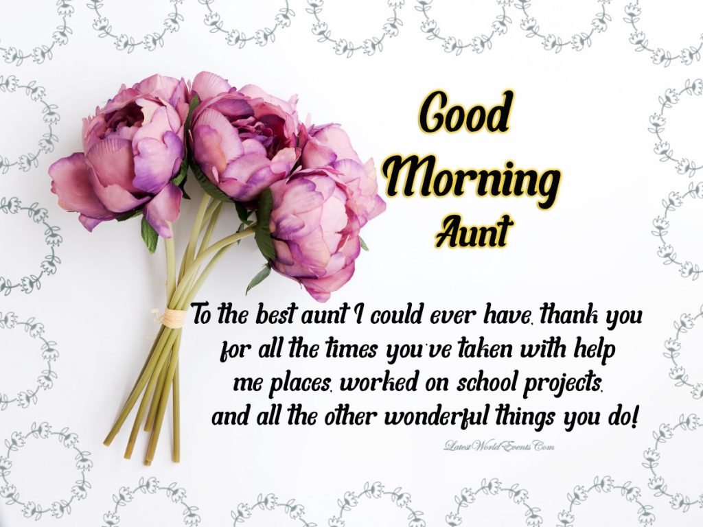 2024 Good Morning Aunt Messages Wishes