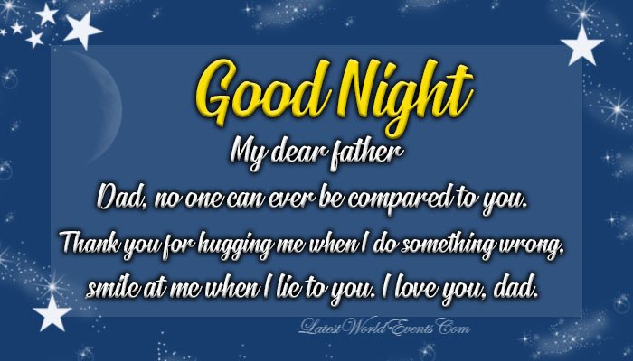 Good night wishes for father & Good night messages for dad