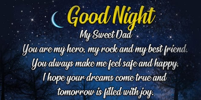 Good night wishes for father & Good night messages for dad