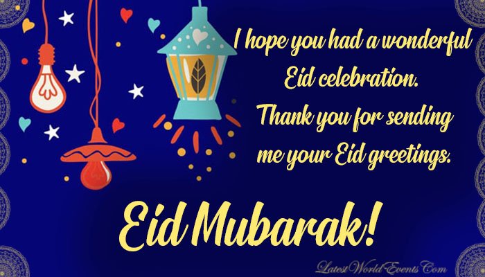 Eid Mubarak Wishes Reply